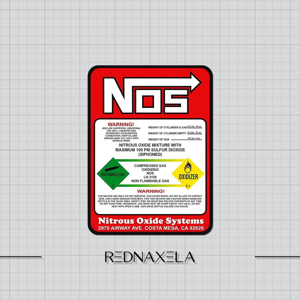 Vinyl Sticker NOS JDM Looks Warning Sign Sticker | Shopee Malaysia