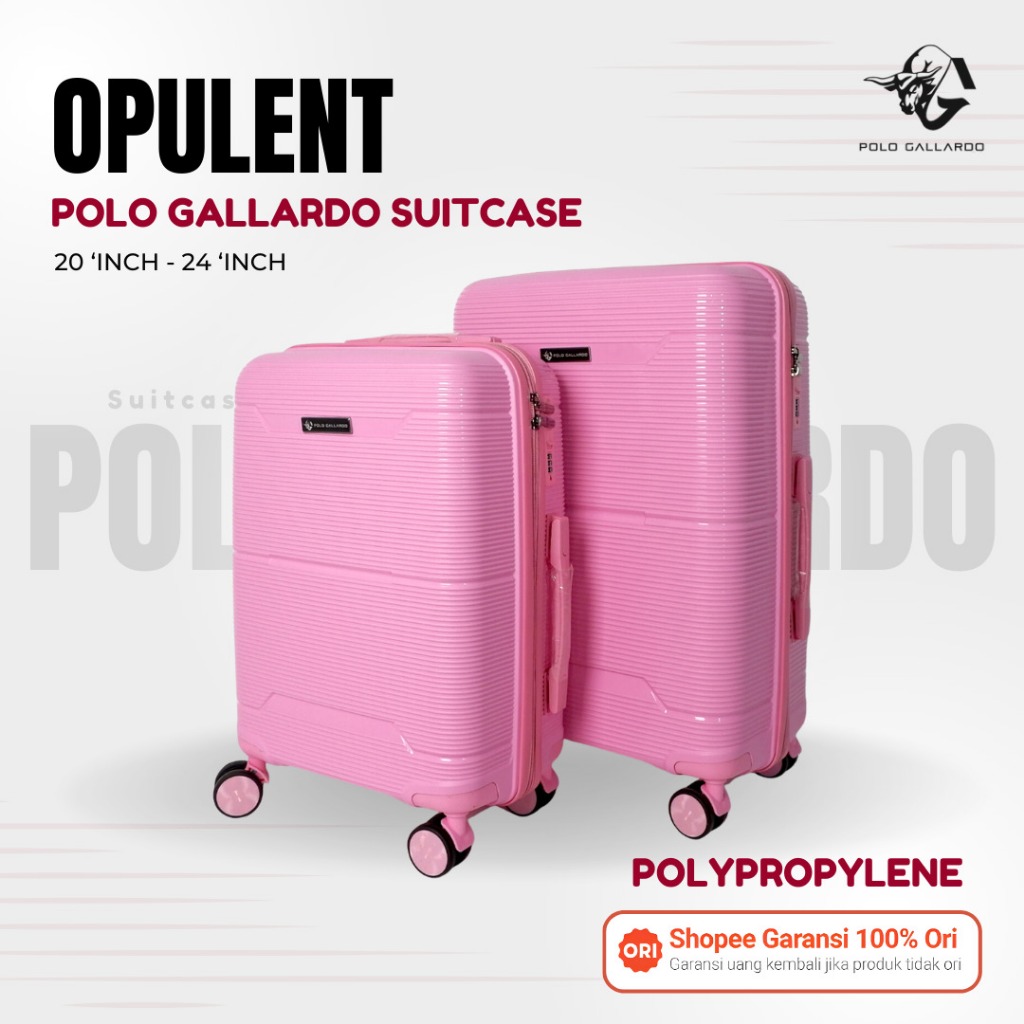Polypropylene Suitcase 20 Inch & 24 Inch Size Cabin and Polo Gallardo Opulent Luggage | Shopee ...