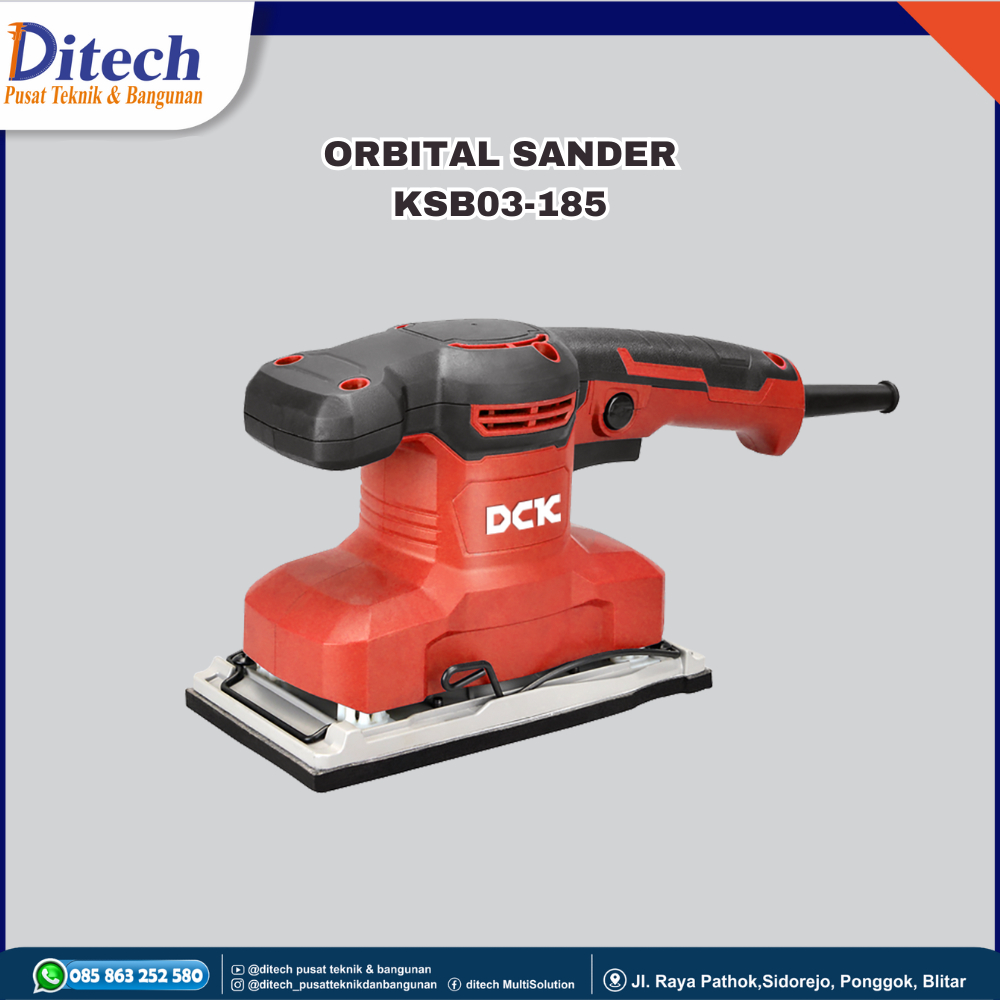 MESIN Dck Orbital Sander KSB03-185 / 320W Orbital Sander Sanding Machine / BOX ABRASIVE MACHINE ...