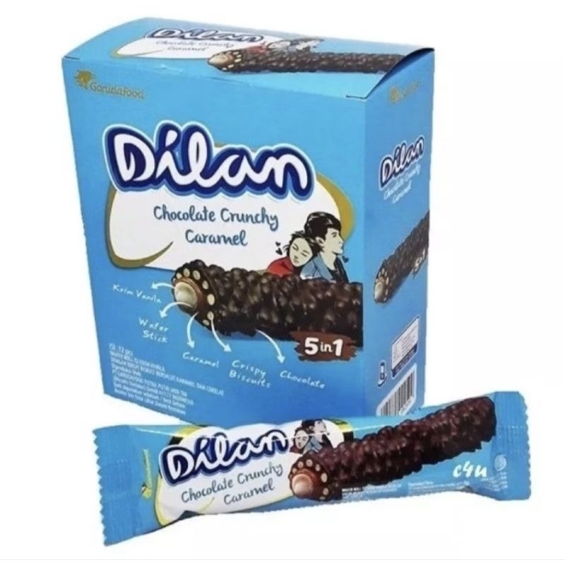DILAN Chocolate Bar 12 x 18g/BROWN DILAN CHRUNCY CARAMEL | Shopee Malaysia