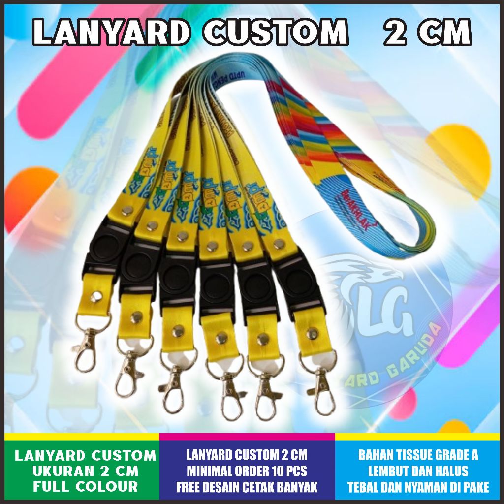 Custom design print 2cm sublime print lanyard strap print 2 or 1 face ...