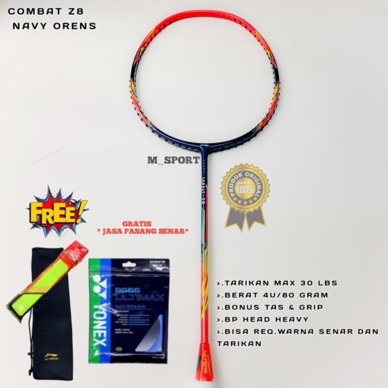 Original LINING COMBAT Z8 Badminton racket | Shopee Malaysia