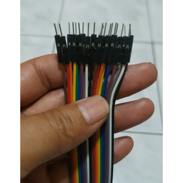 Male to Male Jumper Cables Rainbow Cables Male Jumpers Breadboard ...