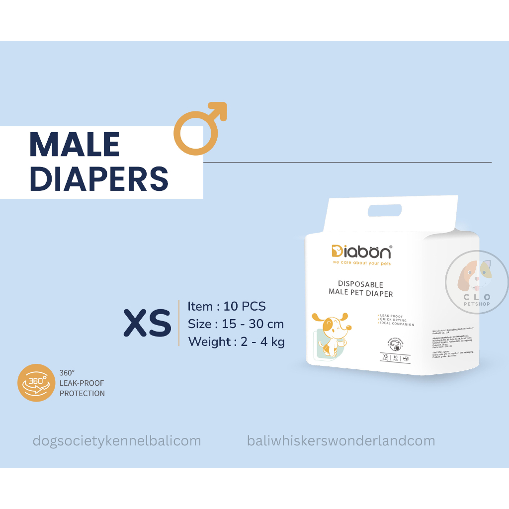 Diabon Male Diapers Dog pampers Male Dogs | Shopee Malaysia
