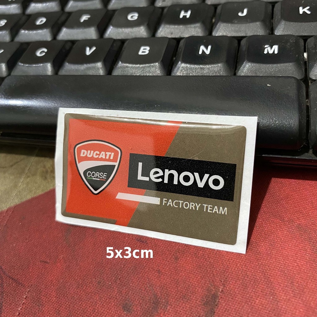 Team DUCATI LENOVO FACTORY TEAM Resin Embossed Sticker Small 3D Lycal ...