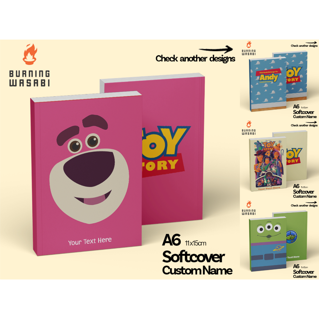 Pocket Book Notebook Toy Story Lotso Softcover Custom Anime Name ...