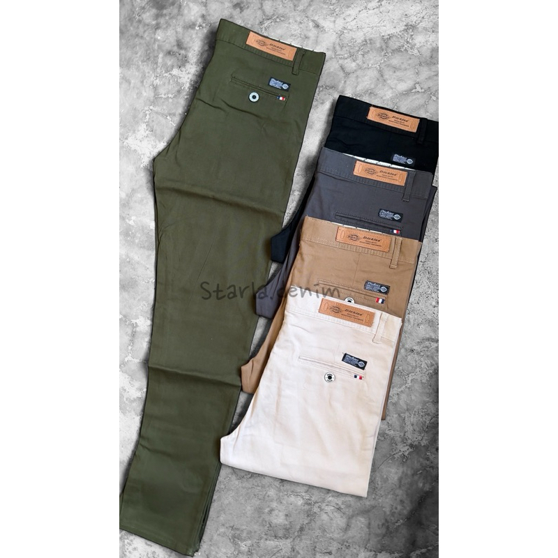 Dickies Men's Long Chinos Pants Latest Slimfit Casual Premium Distro ...