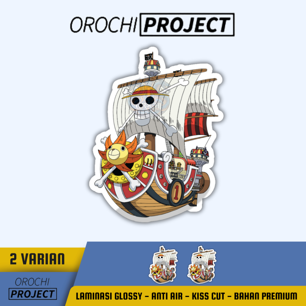 Thousand Sunny Go Ship One Piece Boat Anime Sticker Sticker Vinyl ...