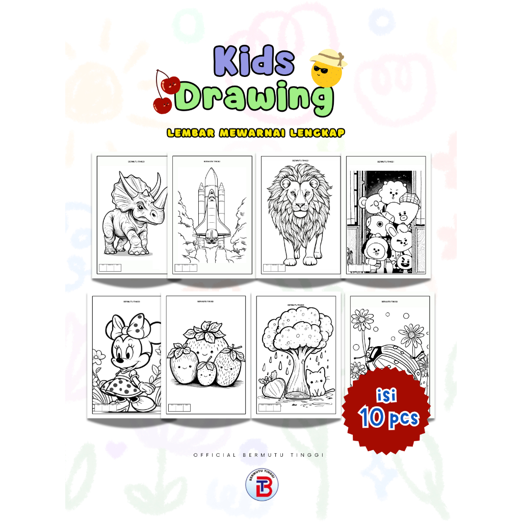 Children's Coloring Sheets Package of 10 Sheets - High Quality | Shopee ...