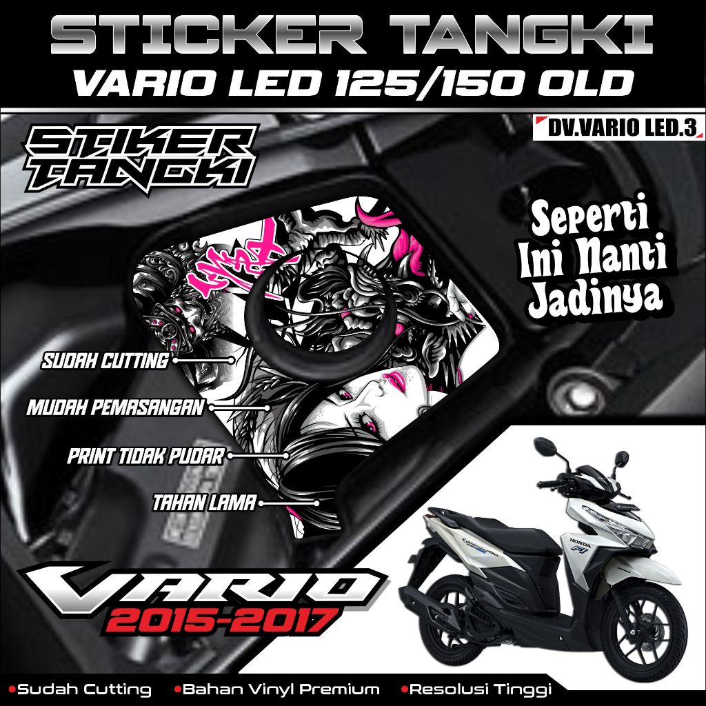 Vario Tank Sticker 125/150 2015 2016 2017 2018 Vario Tank Sticker Just ...