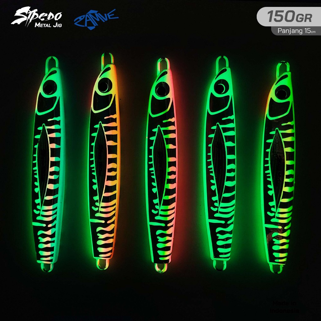 Metal Jig FULL GID Zamve Sipedo Pattern 150Gr Metal Jig 150Gr Metal Jig ...