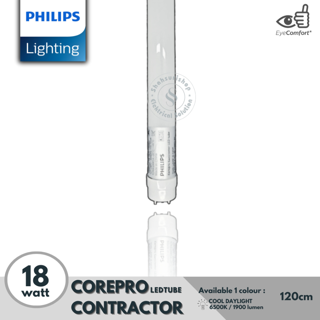 Philips LAMP T8 COREPRO CONTRACTOR LED TUBE TL T8 1200MM 18 WATT ...