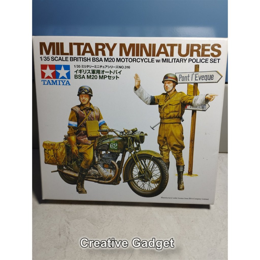 British BSA M20 Motorcycle w/ Military Police Set - Tamiya 1/35 kit ...