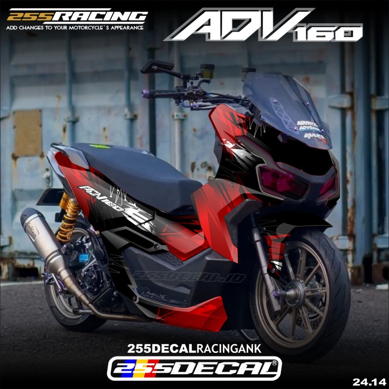 Honda ADV 160 Full body Full block Sticker Decal - ADV 160 Decal Simple ...