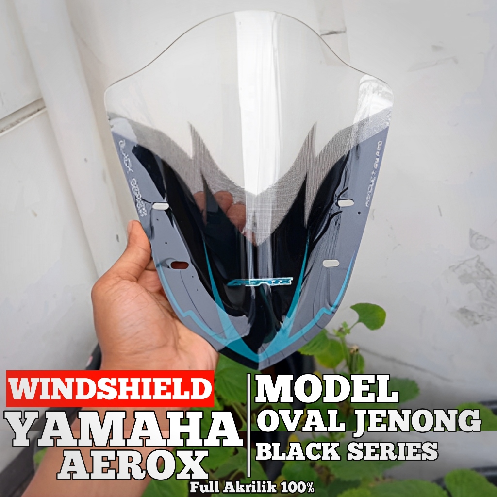 Visor YAMAHA AEROX 155 WINDSHIELD AEROX NEW CONNECTED MODEL OVAL JENONG ...