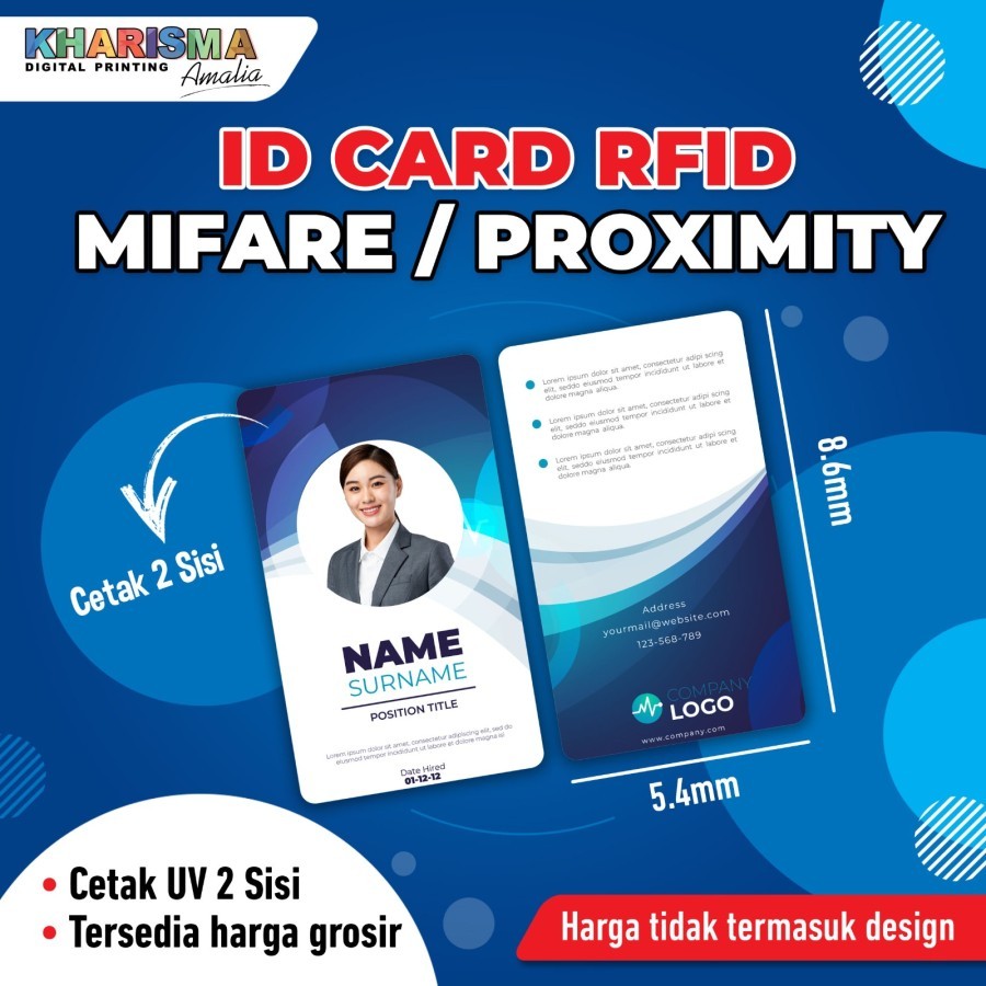 Print ID CARD MIFARY PROXIMITY MIFARE CUSTOM UV EMPLOYEE RFID MEMORY ...