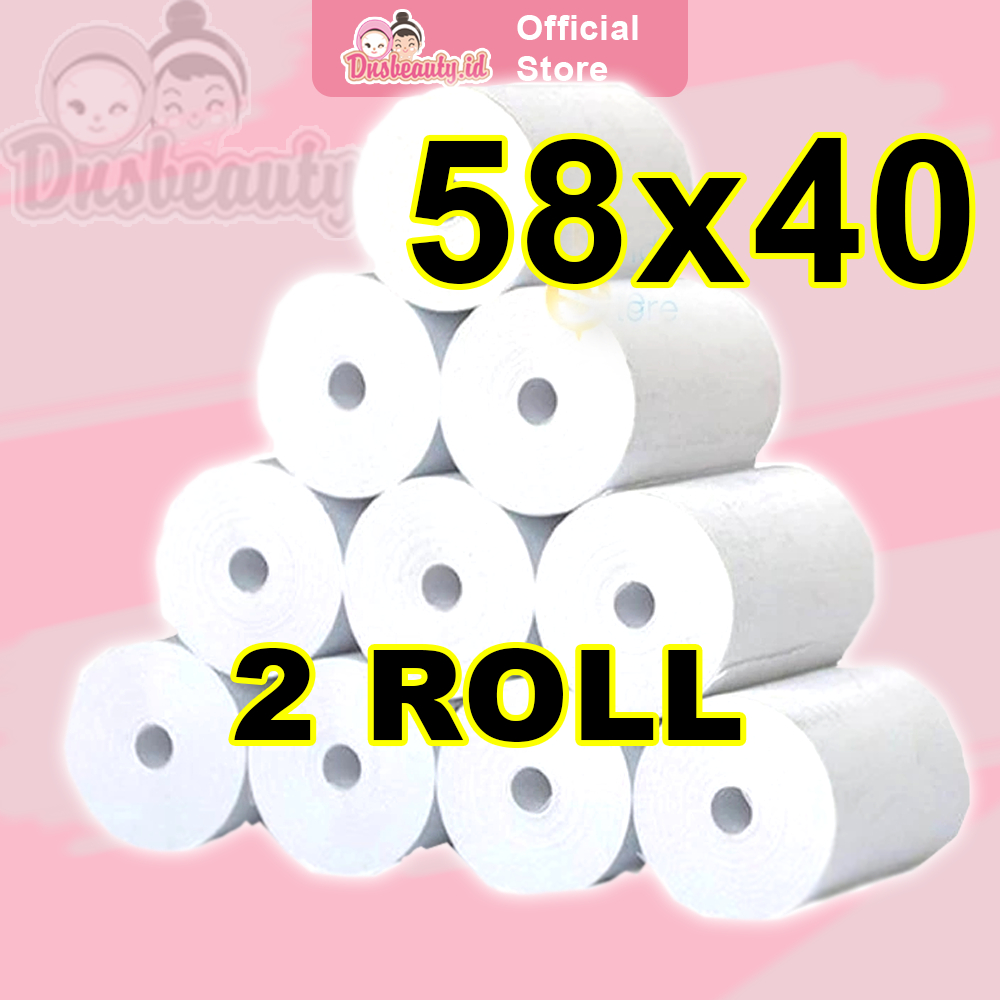 (Bundling 2 Roll) EDC Thermal Receipt Paper Roll 58x40 57x40 58 / 57 x ...