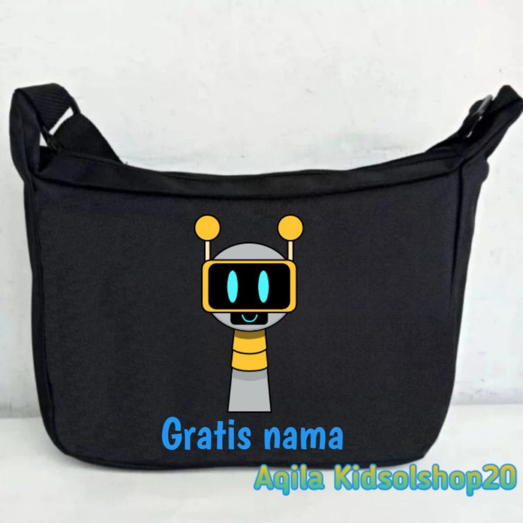 Sprunki Funbot school children's sling bag | Shopee Malaysia
