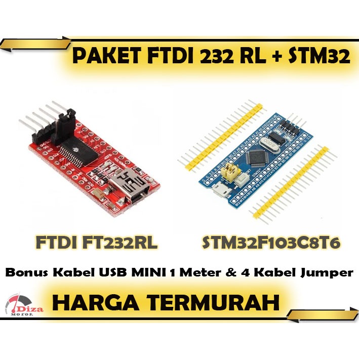 4 in 1 PACKAGE FOR FTDI FT232RL+STM32 STM32F103C8T6 PROGRAM + MINI USB ...