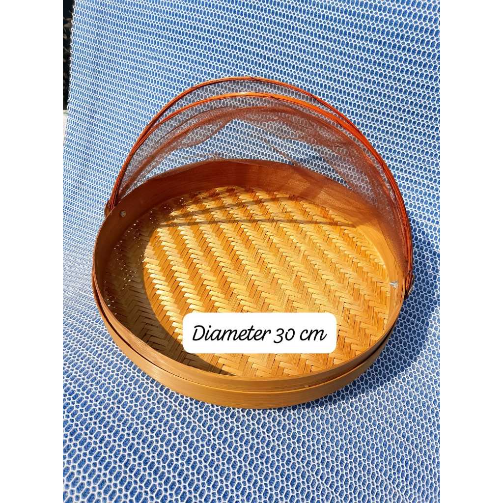 BAMBOO SERVING HOOD WOVEN BASKET 30 CM | Shopee Malaysia