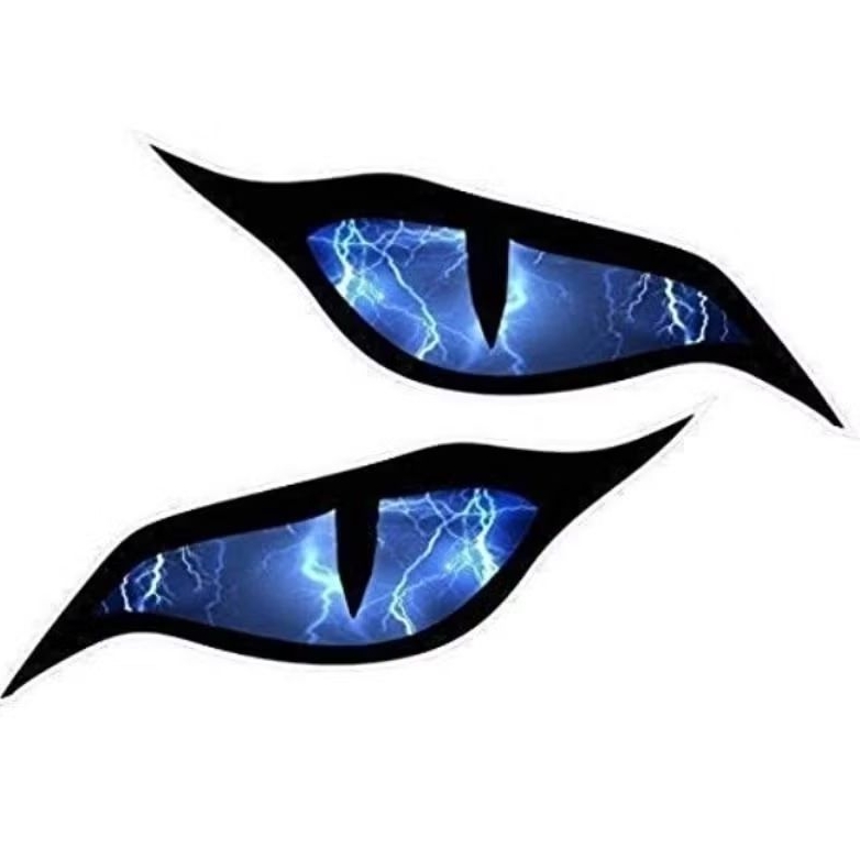 MATA 1 set of blue eyes stickers, right and left, print cut, size 15 cm ...