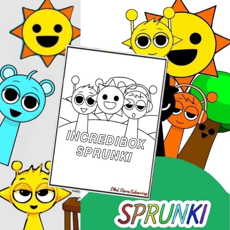 Children's Coloring Paper / Sprunki V5 Drawing Paper (10 Drawing Sheets ...