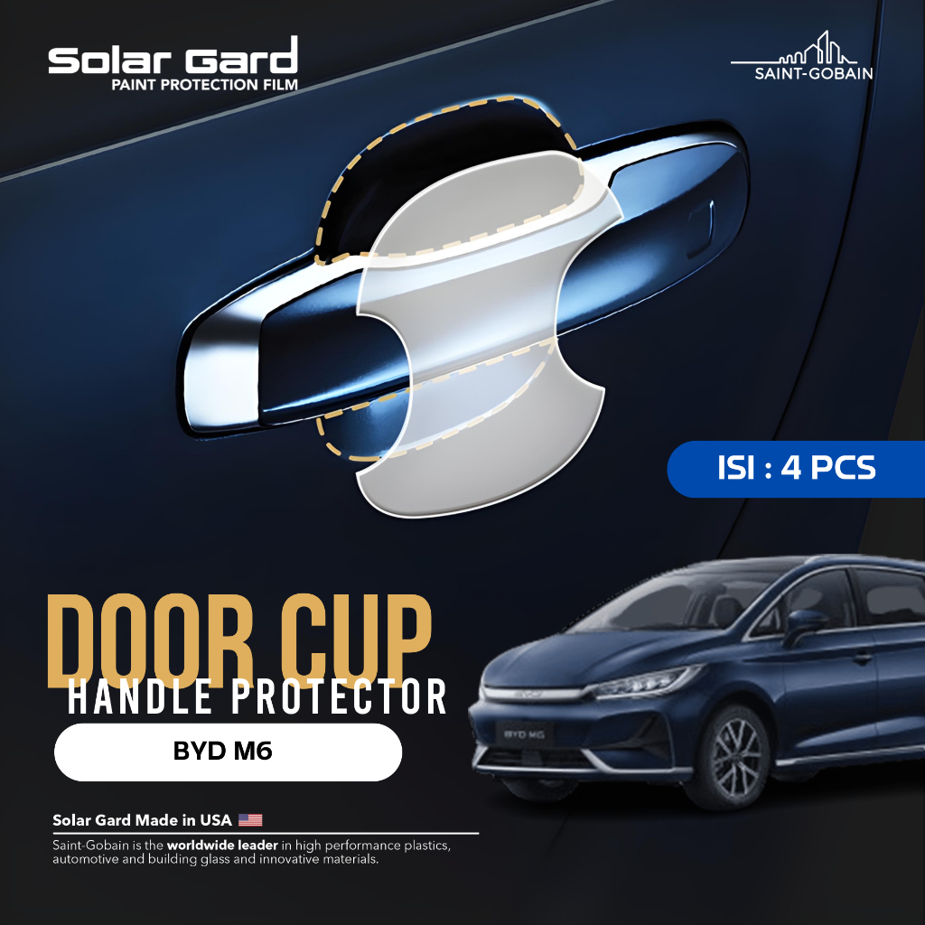 Solargard PPF DOORCUP BYD M6 / Car Door Handle Protector | Shopee Malaysia