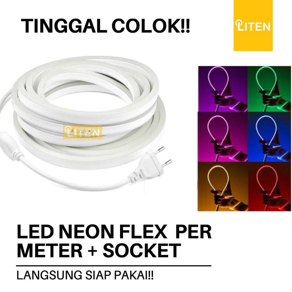 Liten Complete 220v LED Neon Flex Strip Light Package Just Plug in the ...