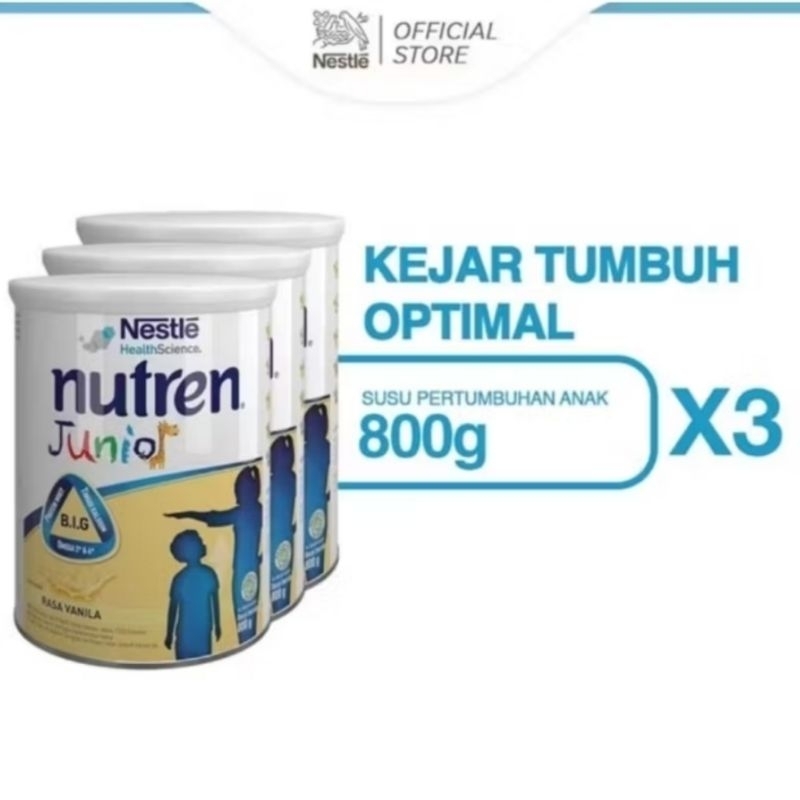 3x Nestle Nutren Junior Child Growth MILK 800g x3 exp mar 2026 | Shopee Malaysia