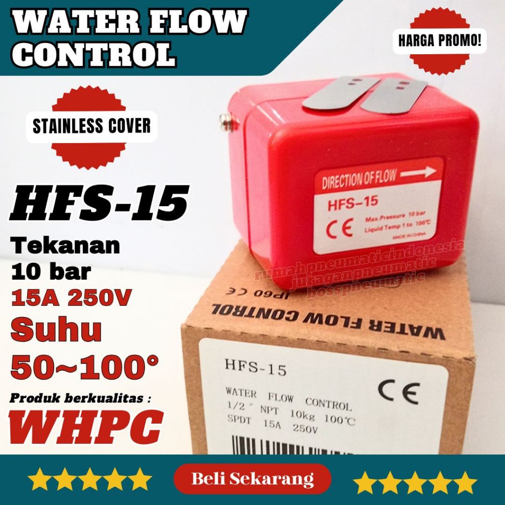 Water SPEED CONTROL WATER FLOW SWITCH CONTROL HFS 15 1/2 in HFS 25 1 ...
