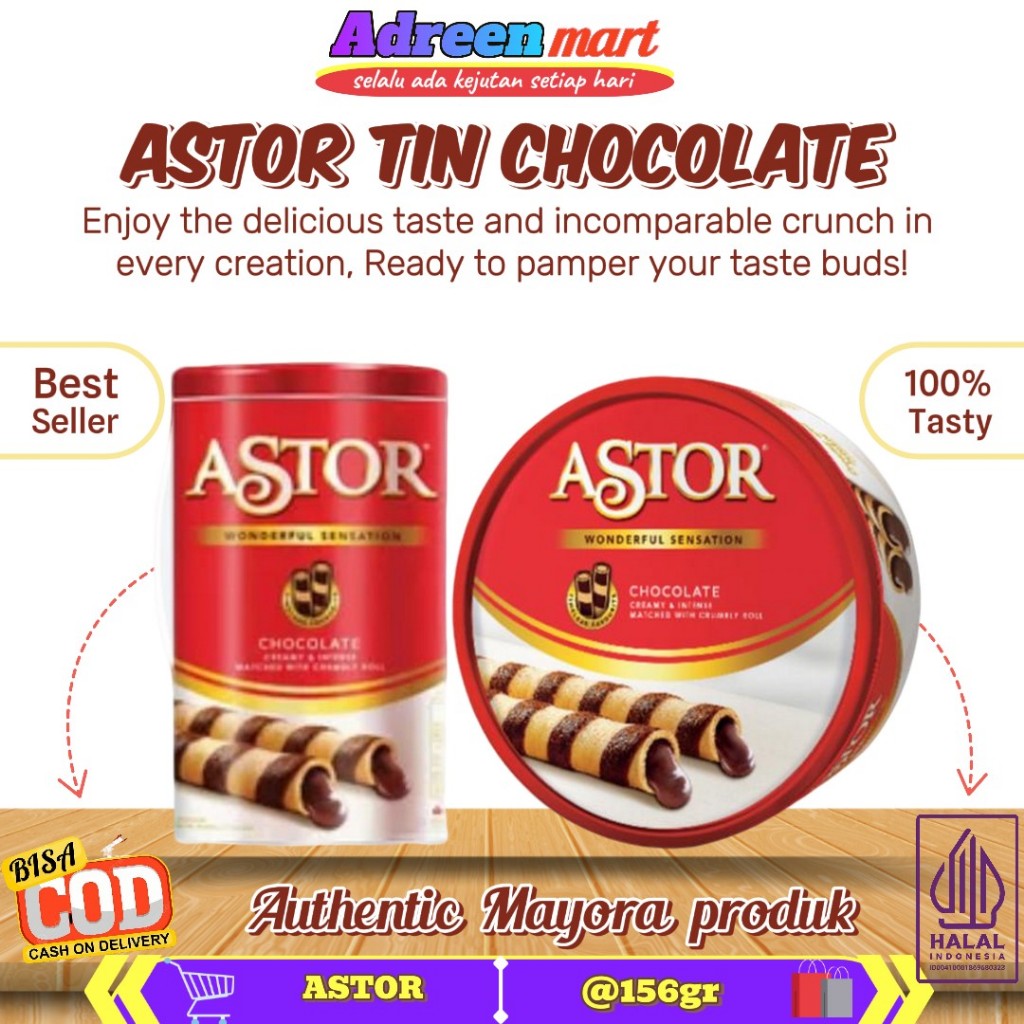 Astor WAFER STICK DOUBLE CHOCOLATE TIN 330 GR | Shopee Malaysia