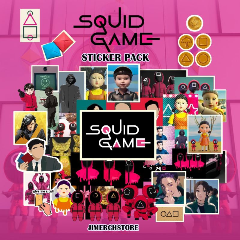 Squid GAME STICKER STICKER Pack of 25 and 50 pcs | Shopee Malaysia