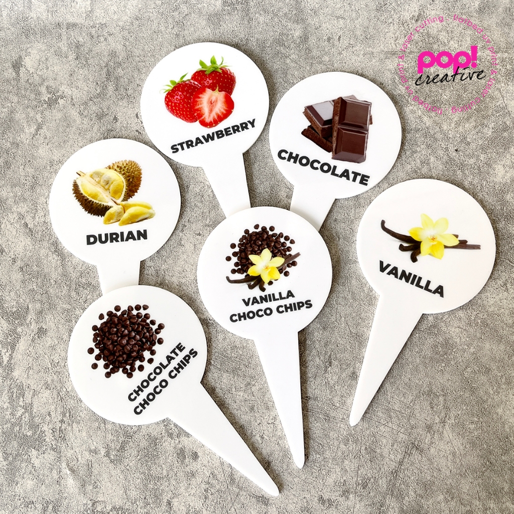 Custom gelato ice cream ice cream display acrylic Tag | Shopee Malaysia