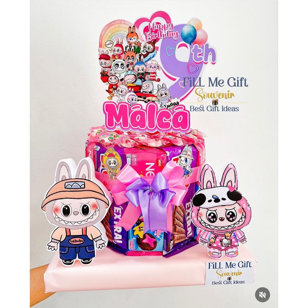 Bj - Birthday Snack Tart / Birthday Gift Snack Tower Labubu 1 Level ...