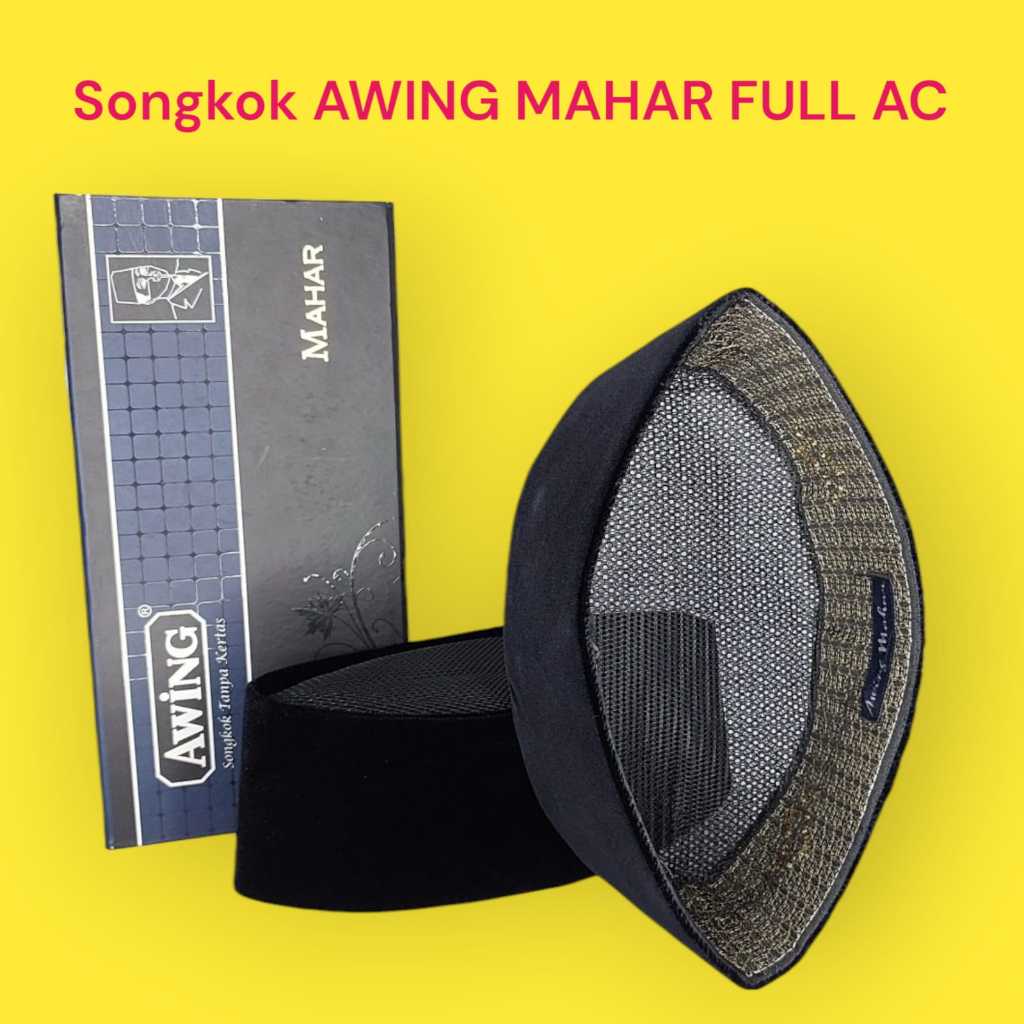 AWING Songkok Awing Mahar Full AC / Peci Awing Mahar Super Premium ...