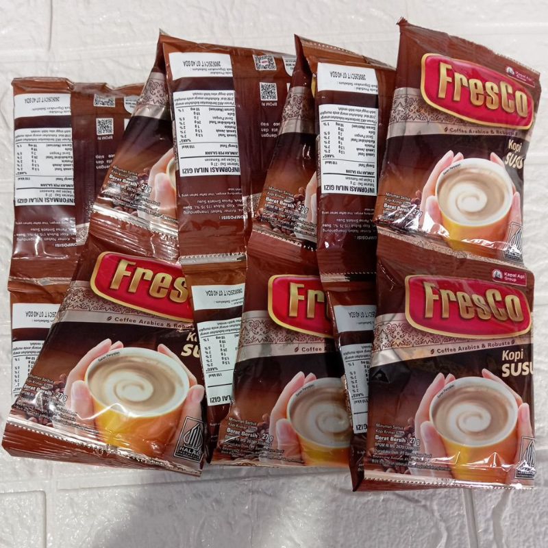 (renteng) Fresco MILK COFFEE contains 10 sachets | Shopee Malaysia