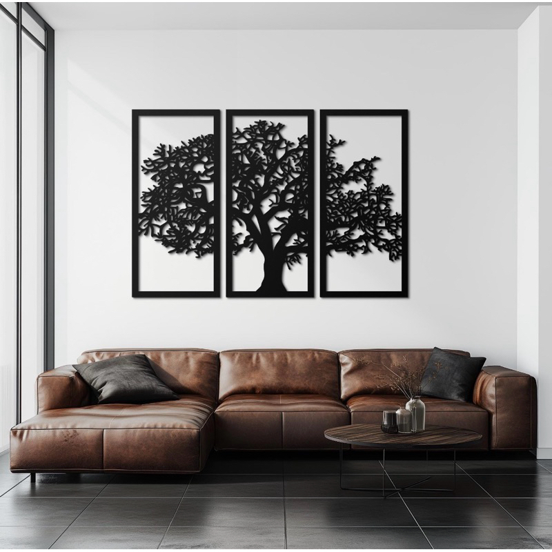 WALL DECOR 3 PANEL TREE THEME PHOTO FRAME WALL DECORATION HOME DECOR ...