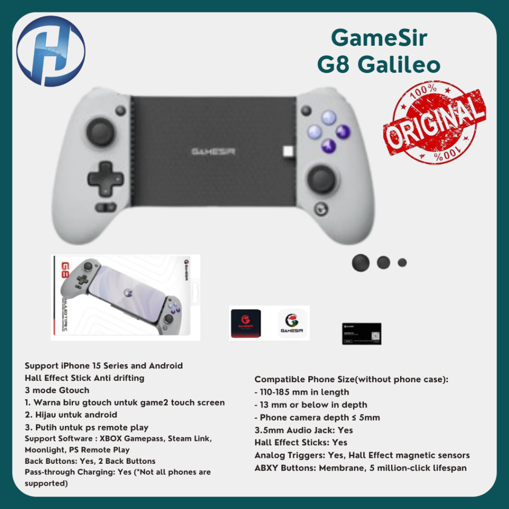 Gamesir G8 Galileo Gamepad Controller type C Hall iOS Android Gaming | Shopee Malaysia