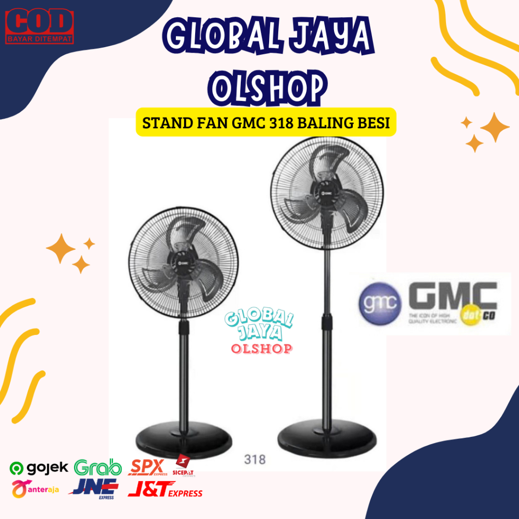 GMC STANDING FAN 16 INCH IRON PROPELLER 318 - 100% ORI GMC STAND FAN ...