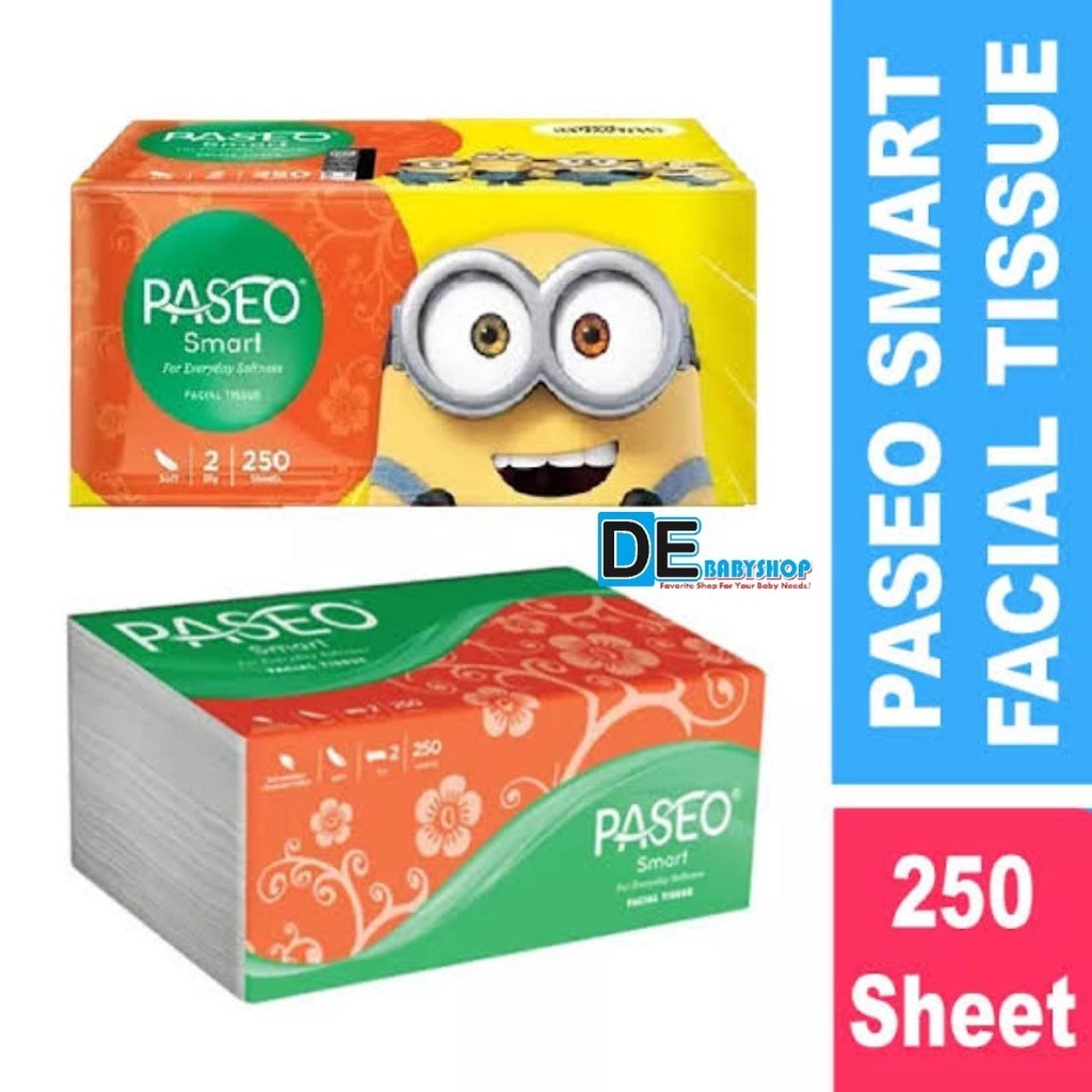 Paseo smart tissue facial tissue 250 sheets 2 ply dry tissue | Shopee ...