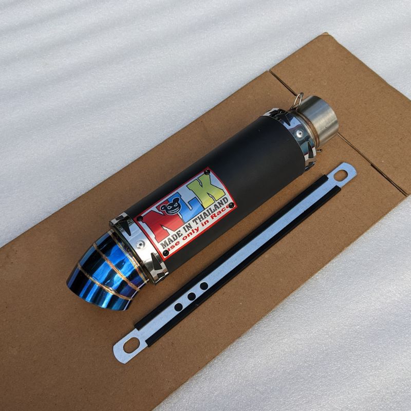 Canister pipe exhaust NLK black coating 51mm for Wave 100 110 125 Xrm ...