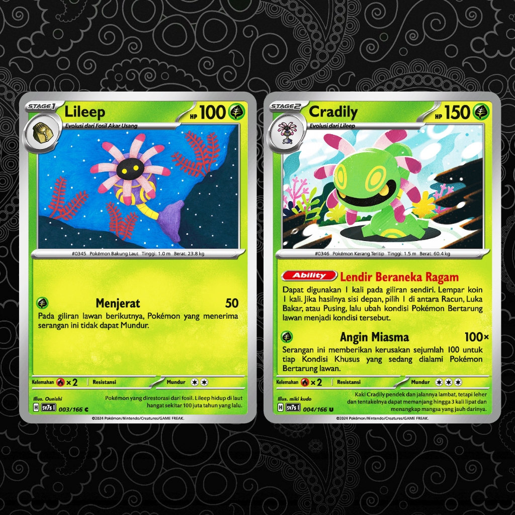 Pokemon Lileep Cradily Leaves TCG Indonesian Pokemon Cards (Price for 1 Pcs) | Shopee Malaysia