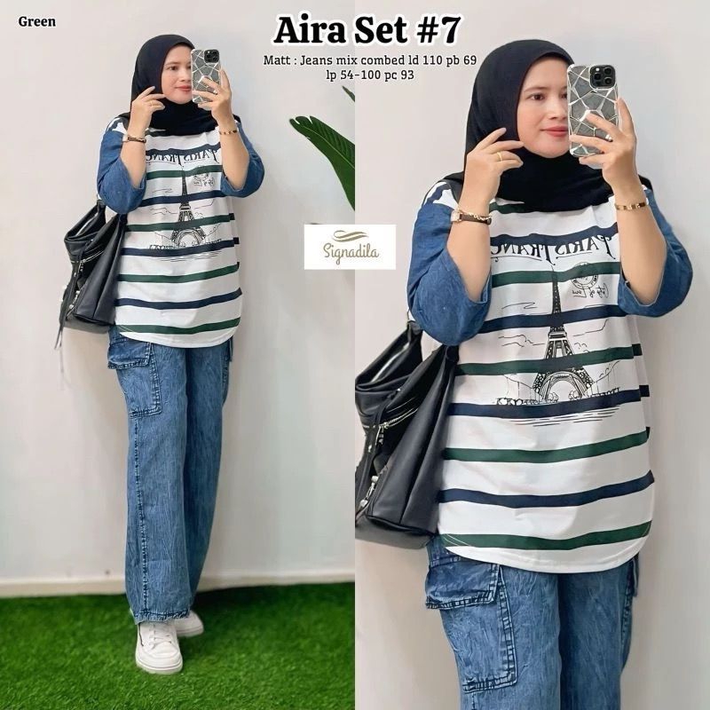 Mix COMBED JEANS SET 20s / AIRA SET 7 / PARISA SET / RISTA SET JUMBO | Shopee Malaysia