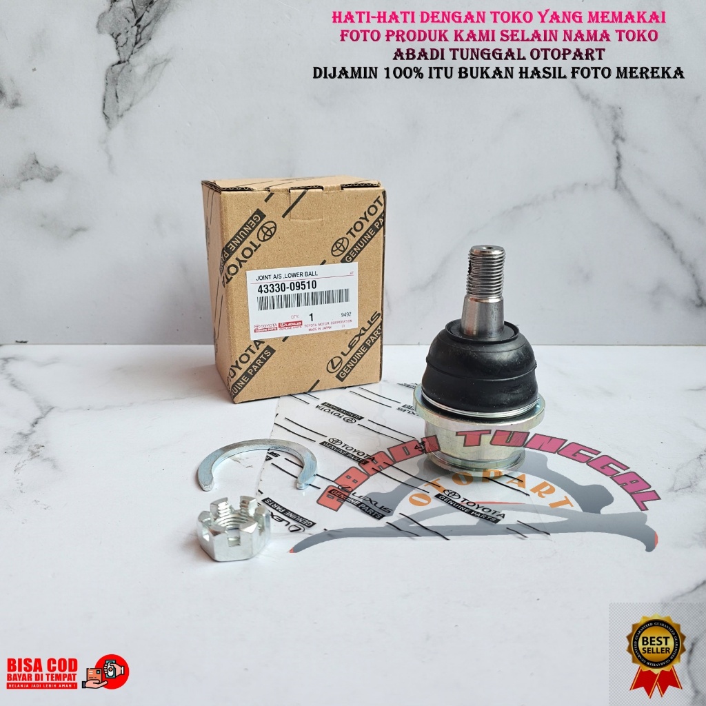 Ball JOINT BOTTOM LOWER TOYOTA INNOVA HILUX FORTUNER 1PCS 43330-09510 ...