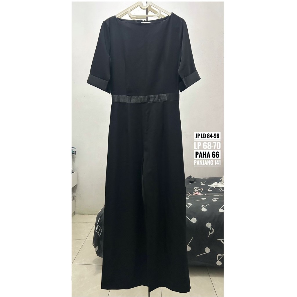 HITAM Jp Black long premium Jumpsuit | Shopee Malaysia
