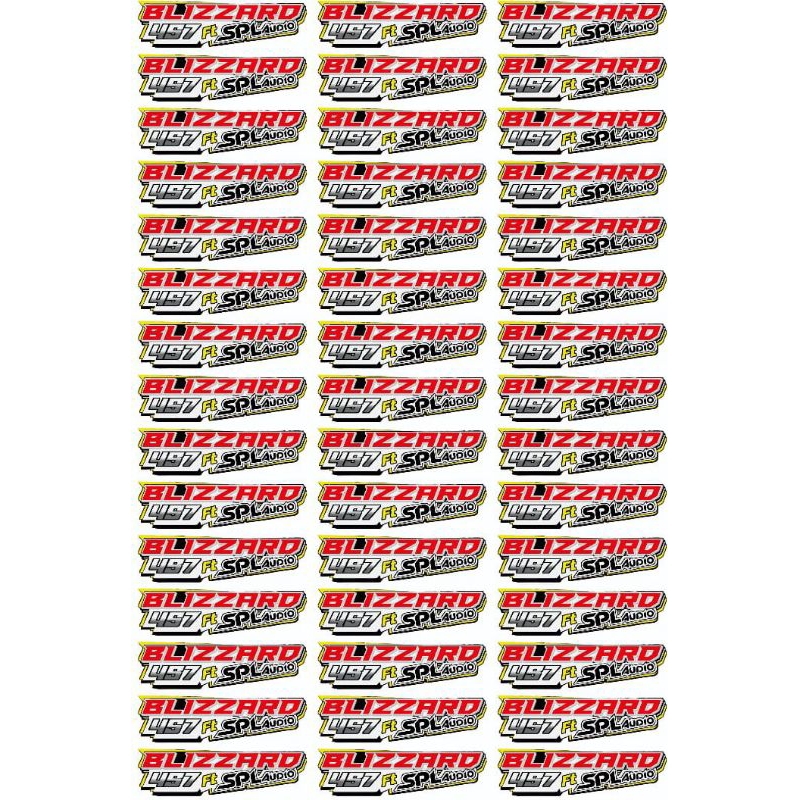 45 PCS AUDIO BLIZZARD STICKERS | 1 SHEET WATERPROOF MINIATURE SOUND ...