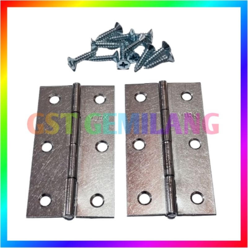 York THIN HINGE 3 INCH BUTTERFLY HINGE | Shopee Malaysia