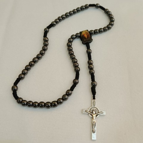PUTIH Rosary Blustin Center Figure 6 mm white rosary prayer necklace ...