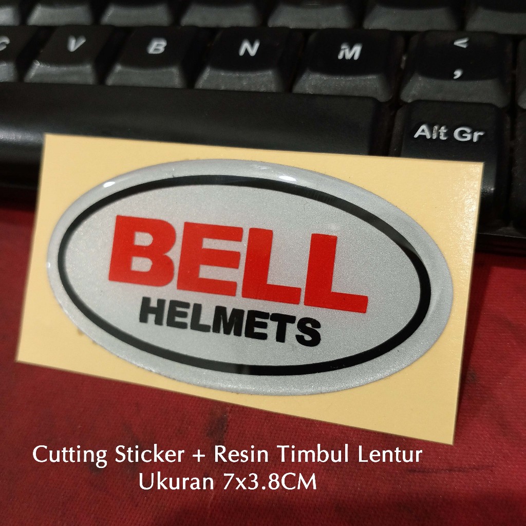Cutting Sticker Embossed Resin BELL HELMET Small 3D Lycal Logo Sticker ...
