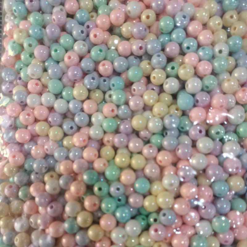 Ab milk ball beads mix colors 1 pound (you can choose the size of 8mm ...